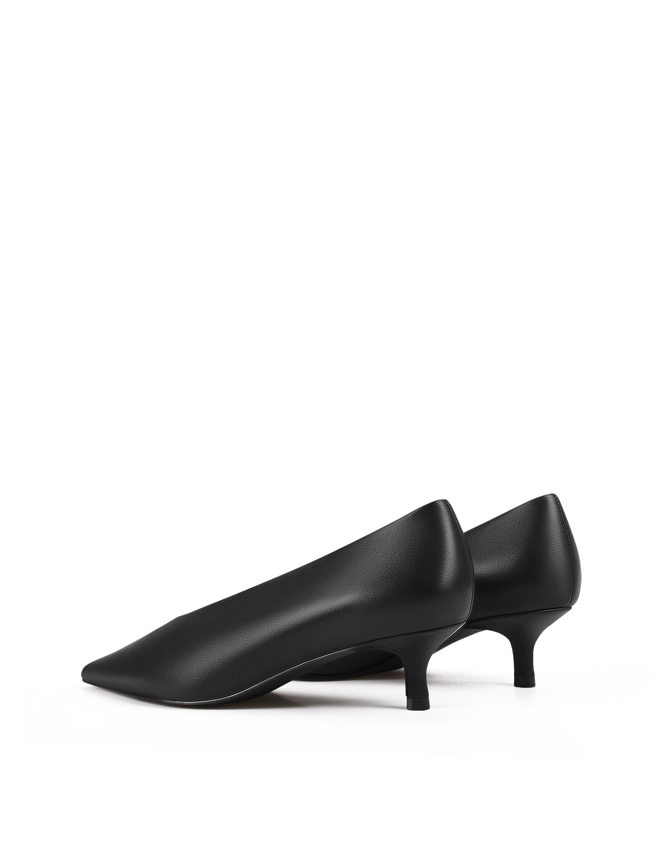 Flynn Point Toe Pumps - Black Leather – Siren Shoes