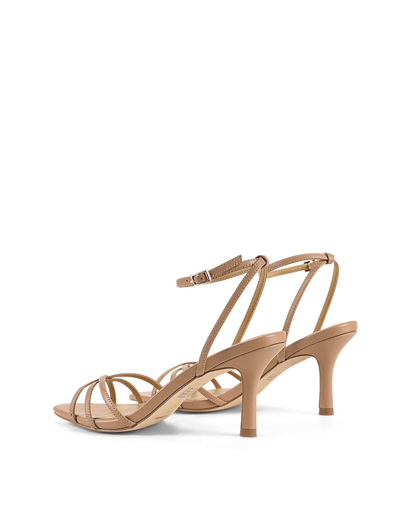 Madison Point Toe Strappy Heel - Almond Tan Leather – Siren Shoes