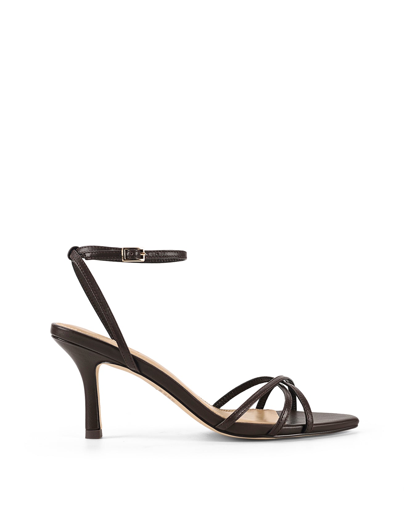 Madison Point Toe Strappy Heel - Chocolate Brown Leather – Siren Shoes