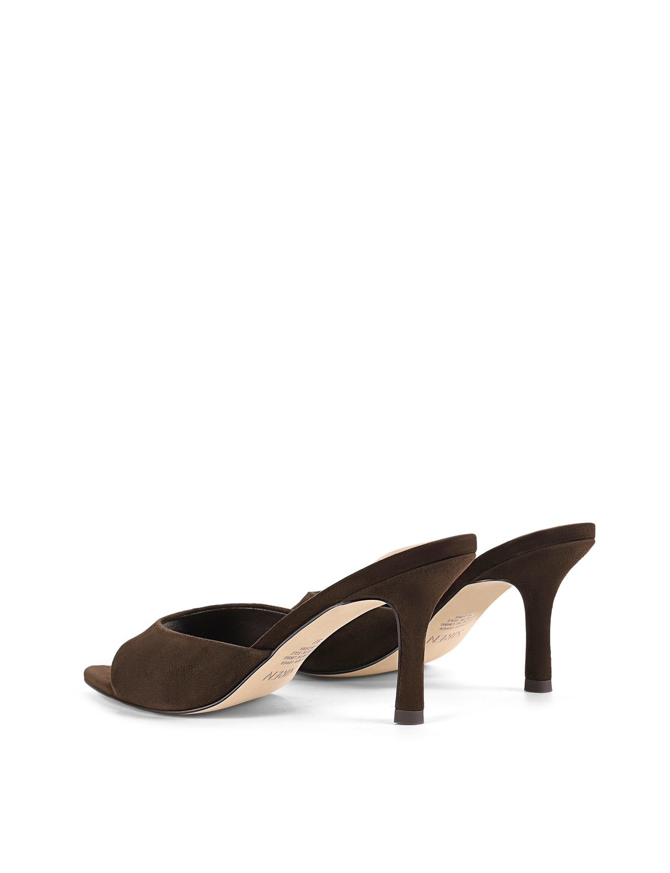 Margot Point Toe Mules - Chocolate Brown Suede – Siren Shoes