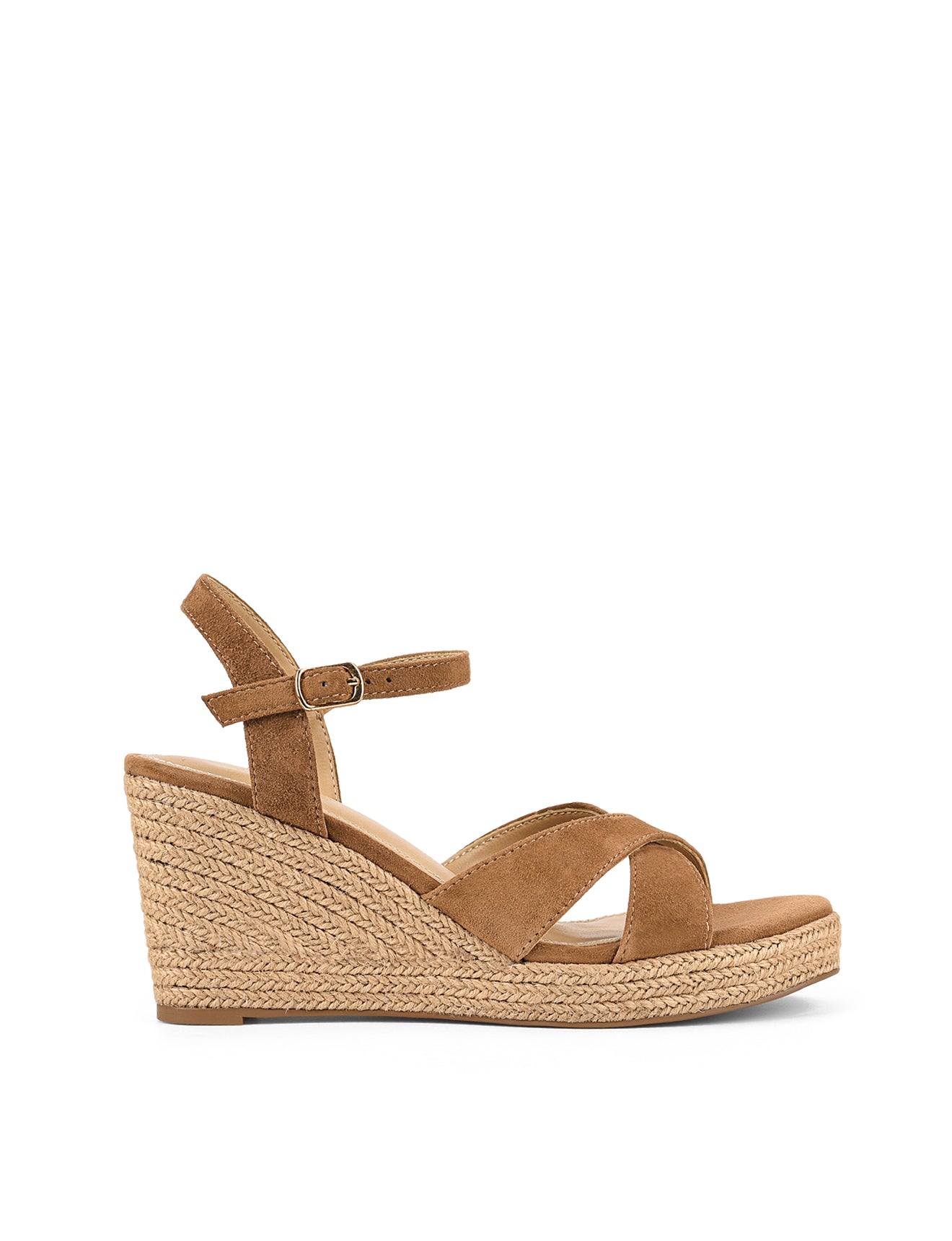 Remington Rope Wedges - Tobacco Suede – Siren Shoes